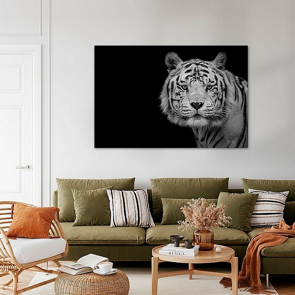 Bengaalse witte tijger - Sfeer aan de Muur