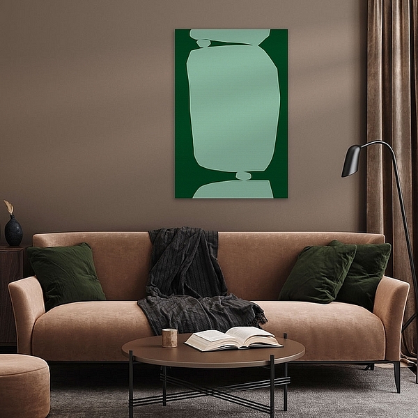 Balanced Green Organic Shapes - Sfeer aan de Muur