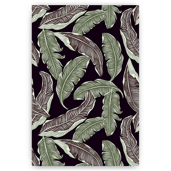 Jungle Blad Patroon Poster Patroon Met Jungle Bladeren Op Maat